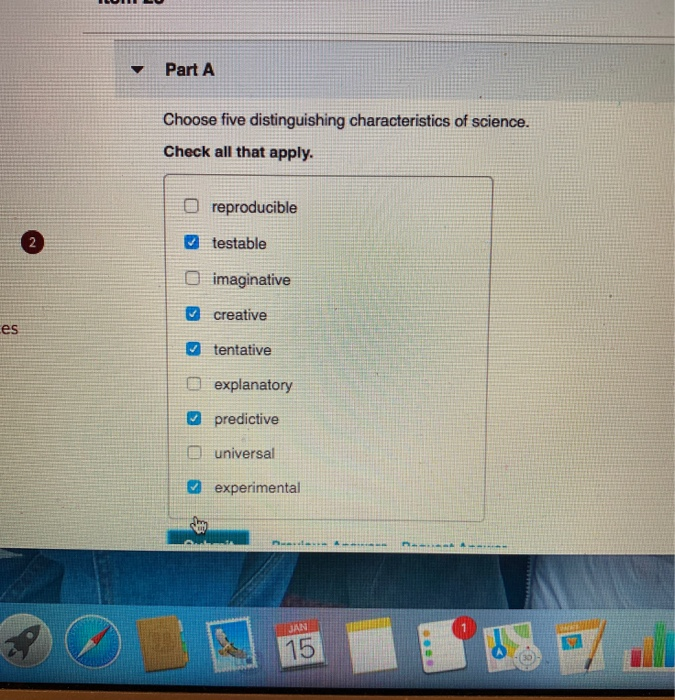 Solved Part A Choose five distinguishing characteristics of | Chegg.com