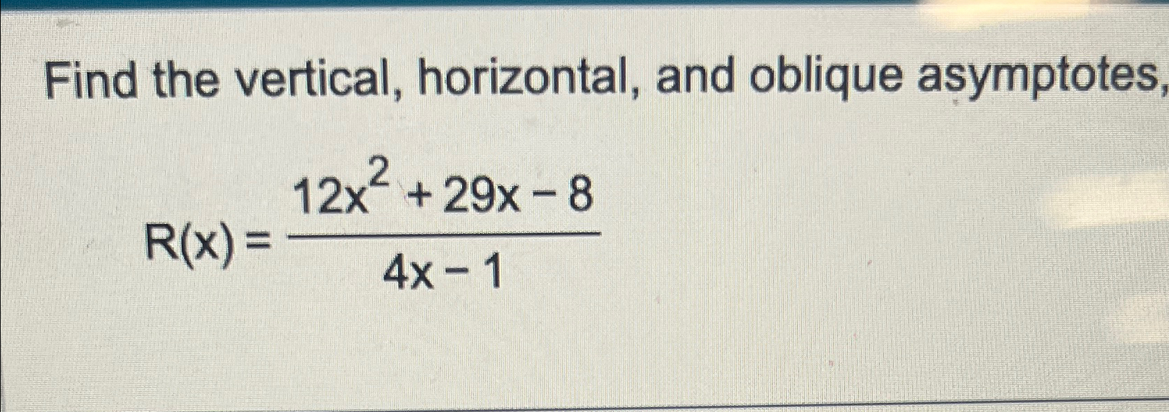 Solved Find The Vertical Horizontal And Oblique