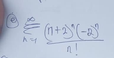 Solved \\( \\sum_{n=1}^{\\infty} \\frac{(n+2)^{n}(-2)^{n}}{n | Chegg.com