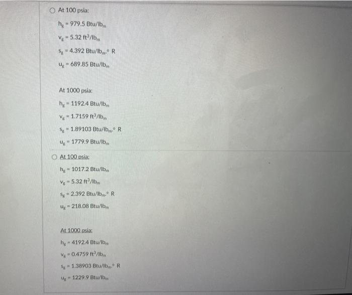 Solved Determine the enthalpy, entropy, specific volume, and | Chegg.com