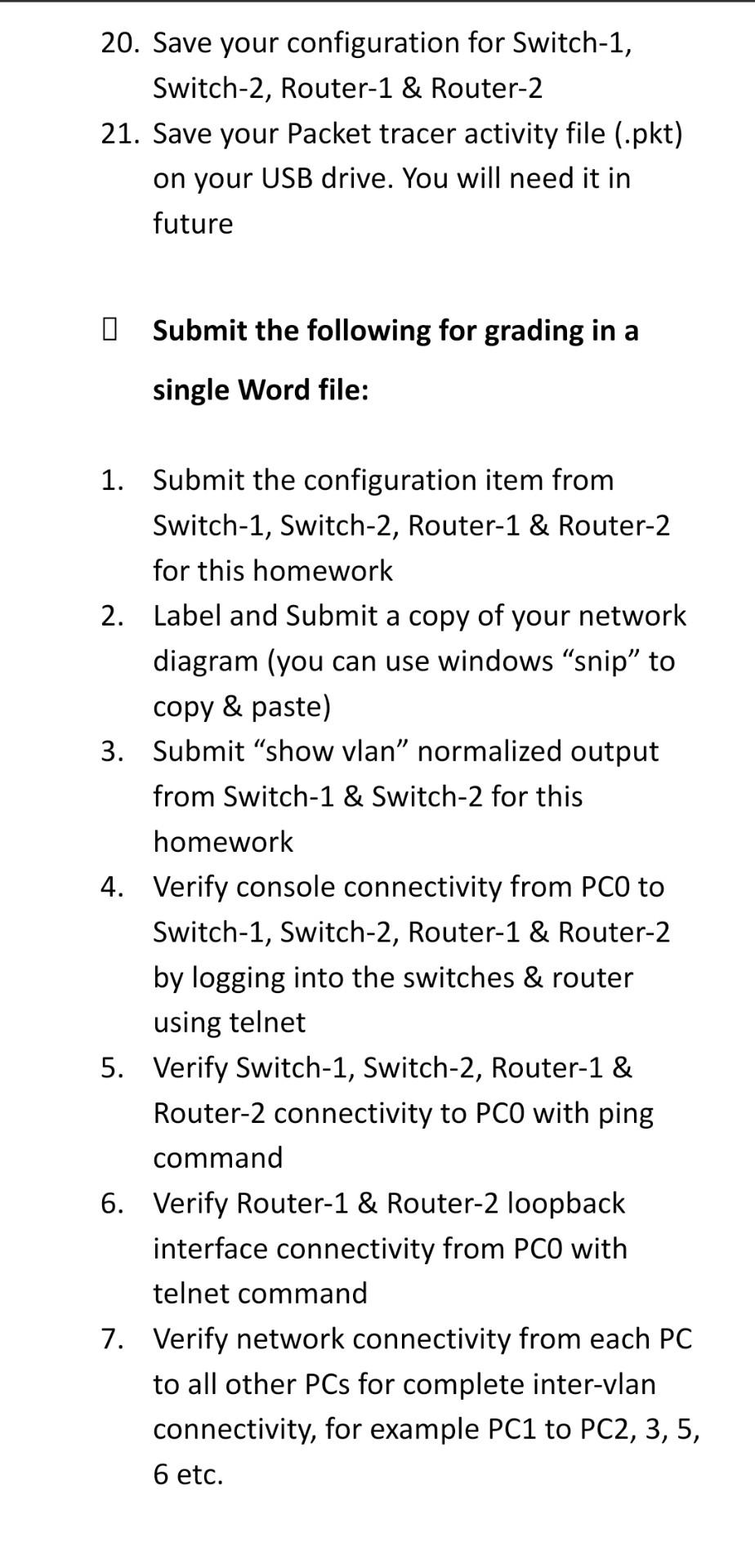 Solved Homework 4 -- Trunking \& Routing Vlans CSCE 4535 | Chegg.com