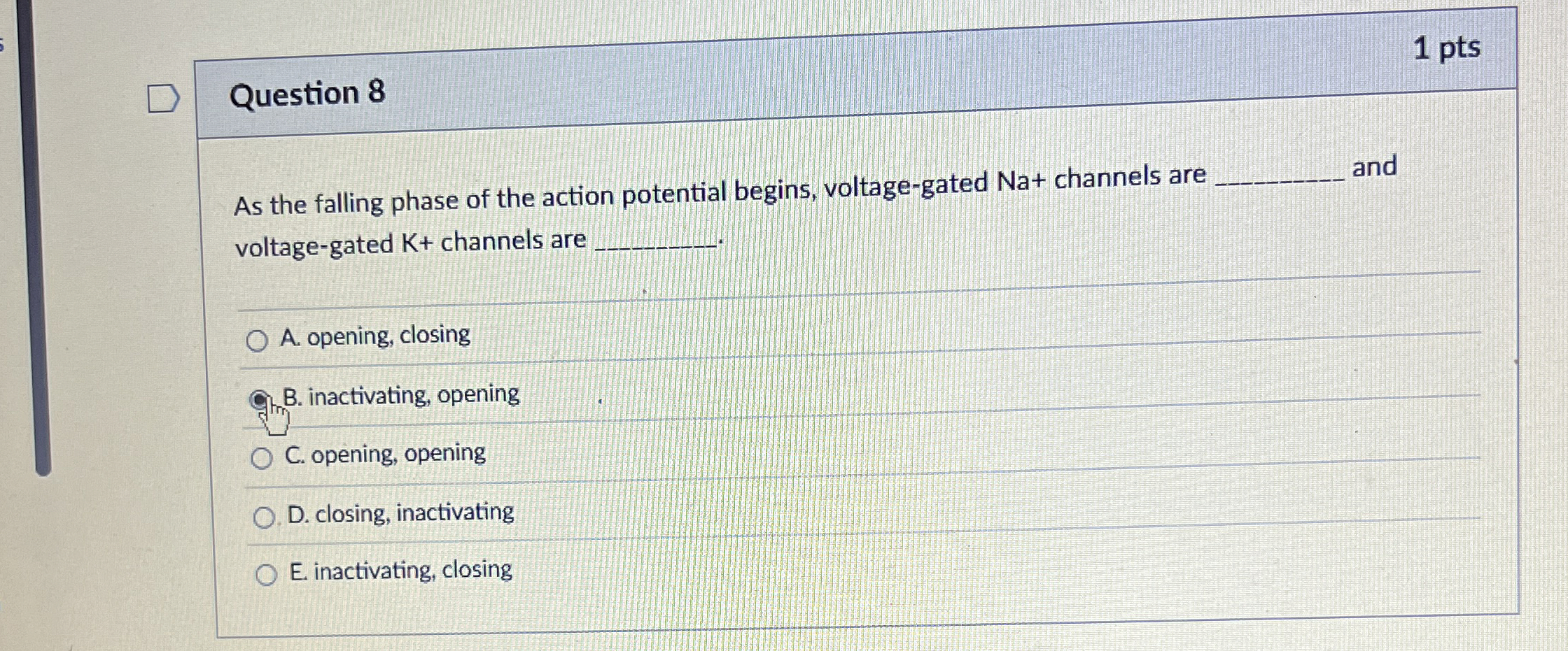 Solved Question 81 ﻿ptsAs the falling phase of the action | Chegg.com