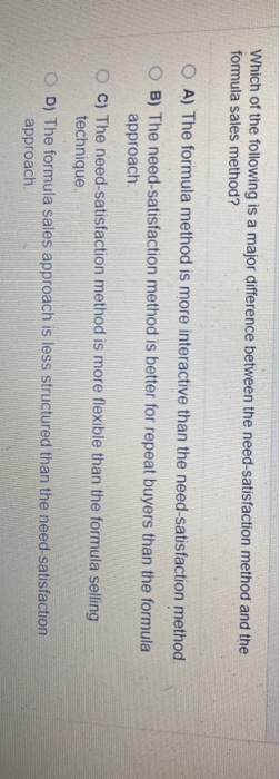 Solved Which of the following is a major difference between | Chegg.com