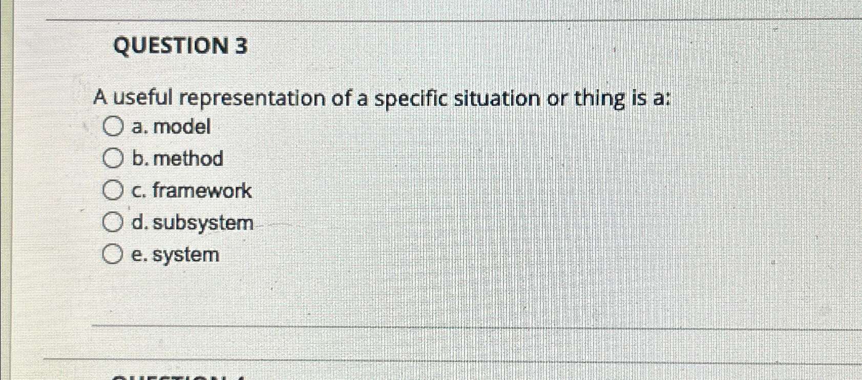 Solved QUESTION 3A useful representation of a specific | Chegg.com