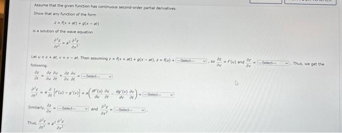 Solved Assume that the given function has continuous | Chegg.com