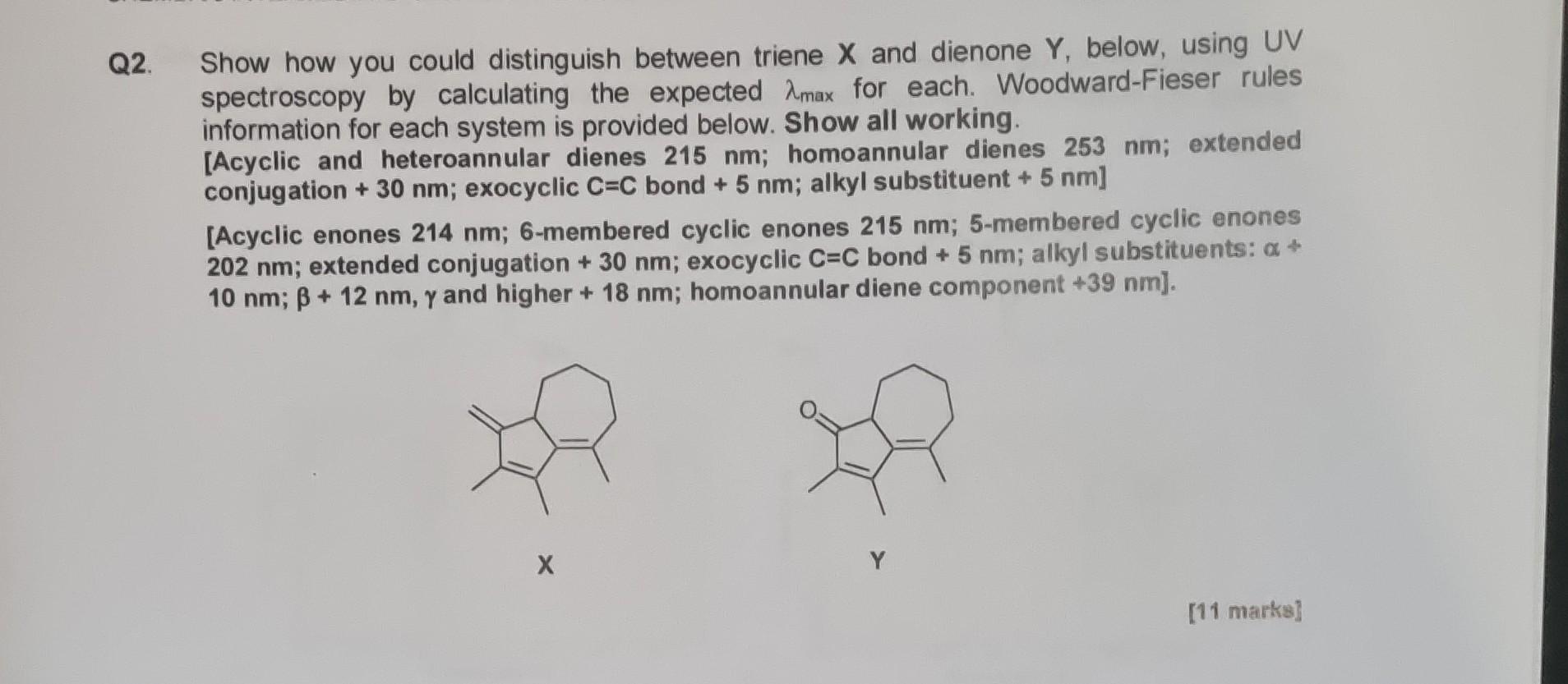 [Solved]: Show how you could distinguish between triene