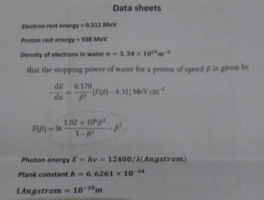 Solved Calculate the maximum value of the energy lost when a | Chegg.com
