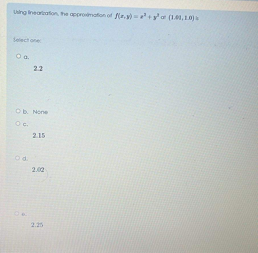Solved Using linearization, the approximation of | Chegg.com
