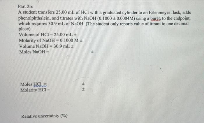 Solved A sample containing HCI is titrated with NaOH: HCI + | Chegg.com