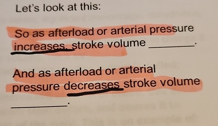 Solved Let's look at this:So as afterload or arterial | Chegg.com