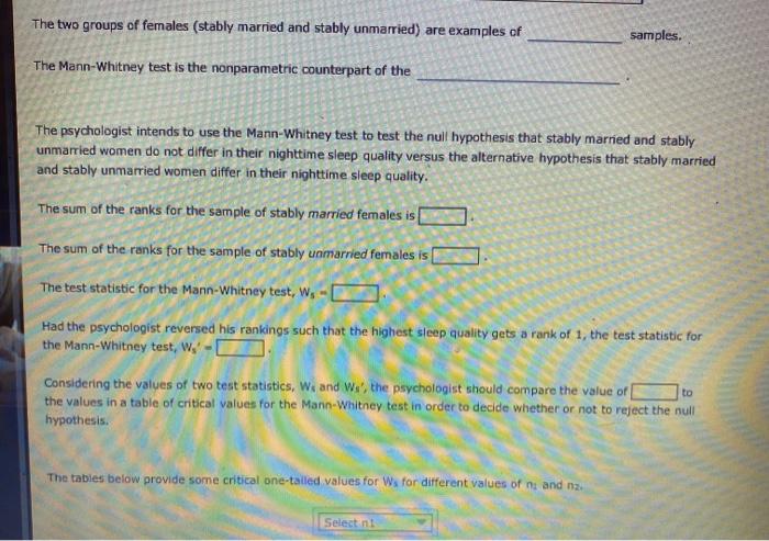 Solved 3 The Mann Whitney Test Unequal Sample Sizes Chegg