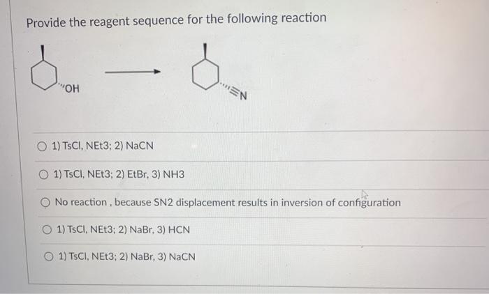 Solved Provide the reagent sequence for the following | Chegg.com