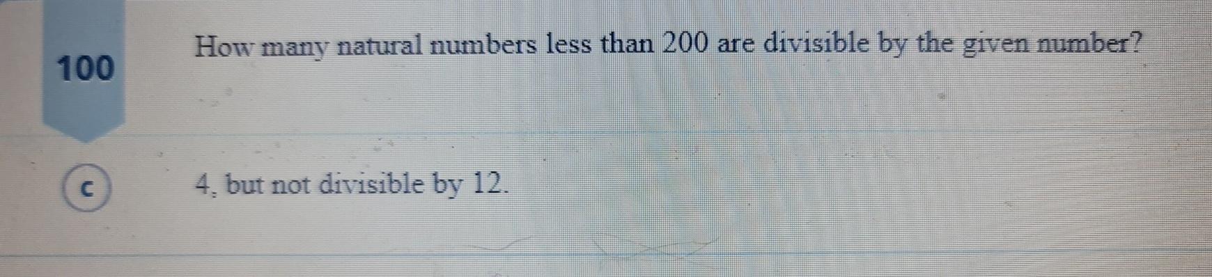 Solved How many natural numbers less than 200 are divisible | Chegg.com