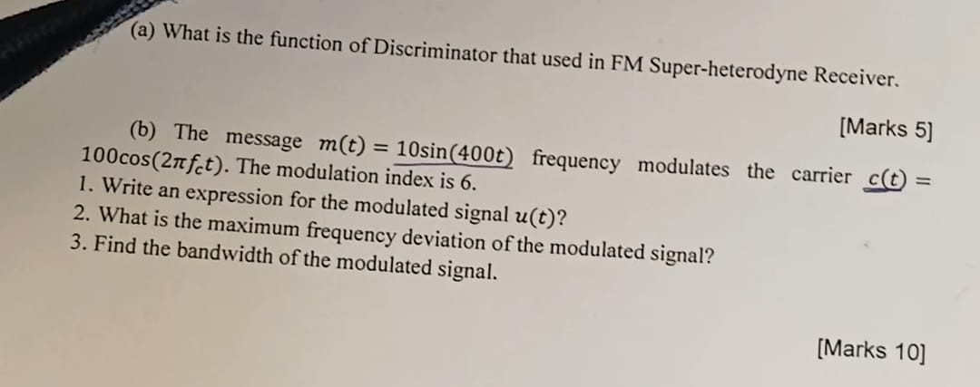 Solved (a) ﻿What is the function of Discriminator that used | Chegg.com