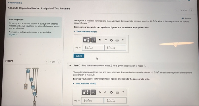 Solved Homework 2 Absolute Dependent Motion Analysis of Two | Chegg.com
