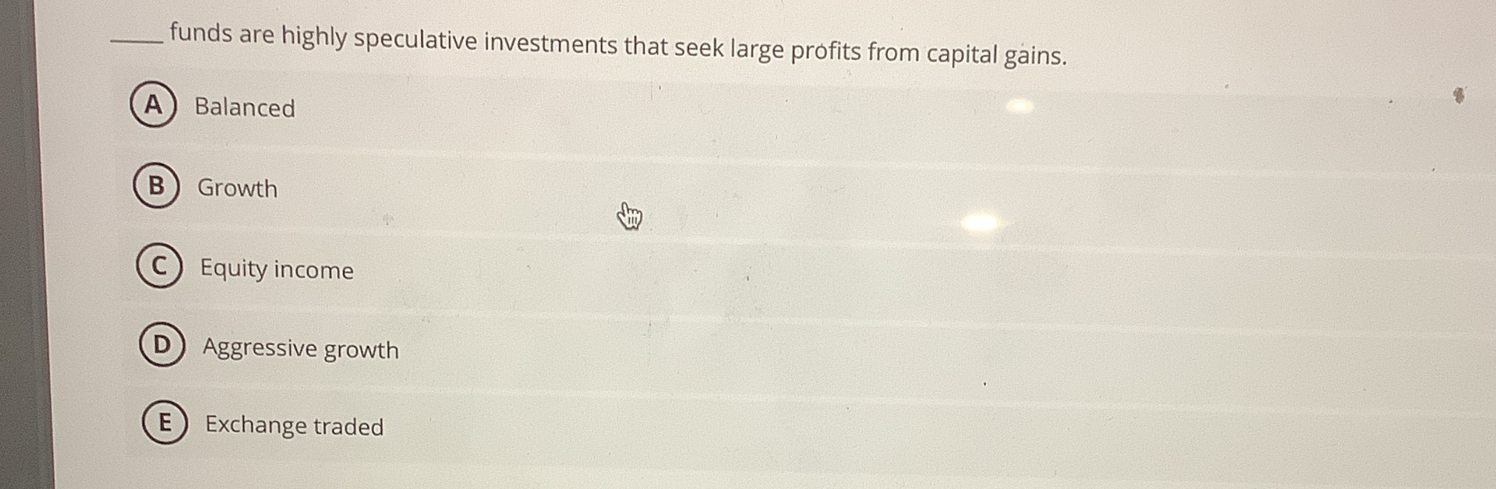 Solved funds are highly speculative investments that seek | Chegg.com