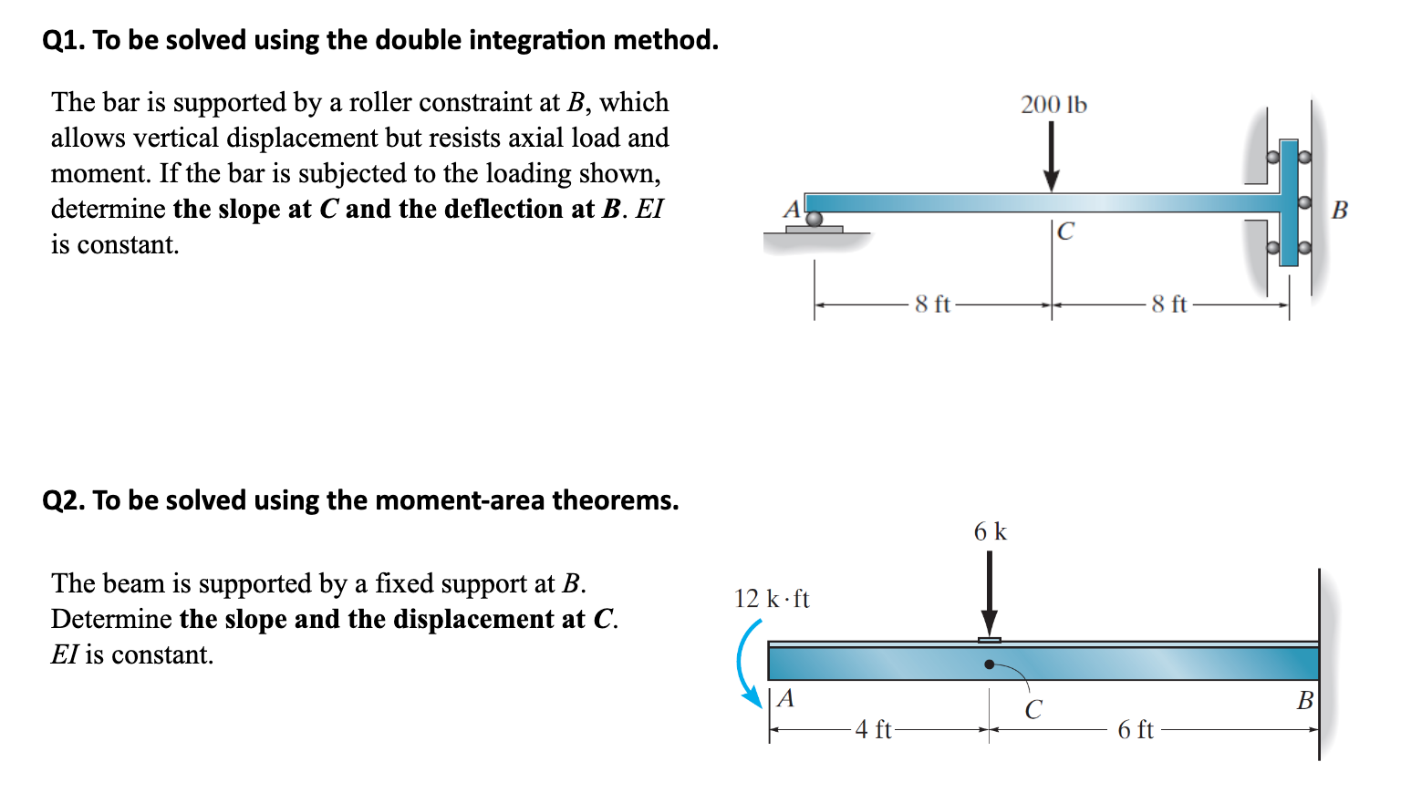 Solved Q1. ﻿To be solved using the double integration | Chegg.com