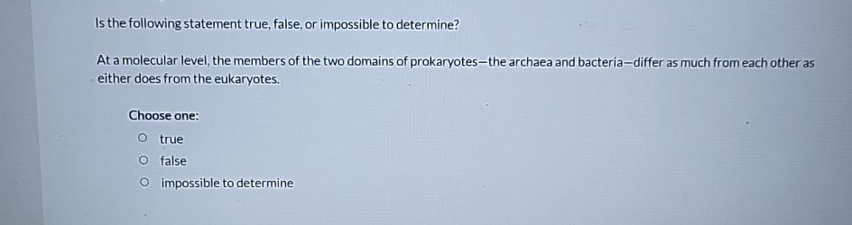 Solved Is the following statement true, false, or impossible | Chegg.com