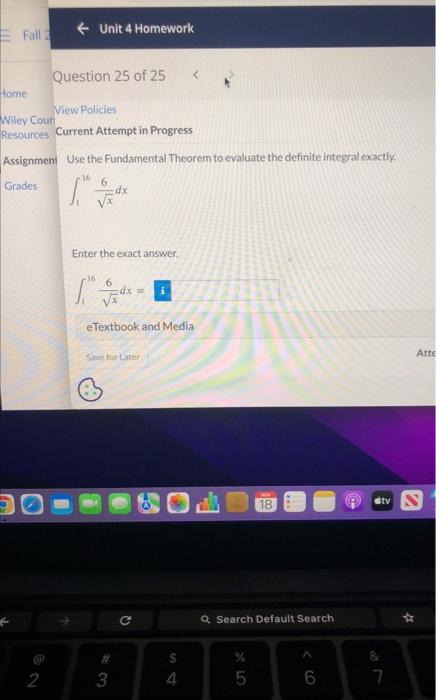 Solved Use the Fundamental Theorem to evaluate the definite | Chegg.com