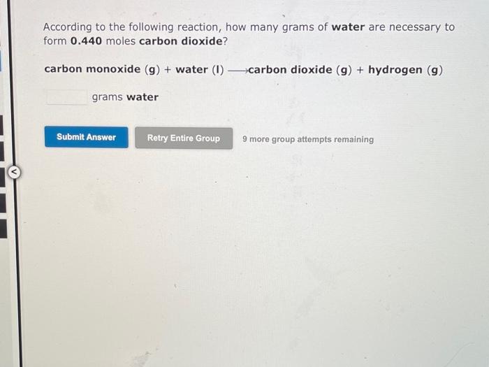 Solved According to the following reaction, how many moles | Chegg.com