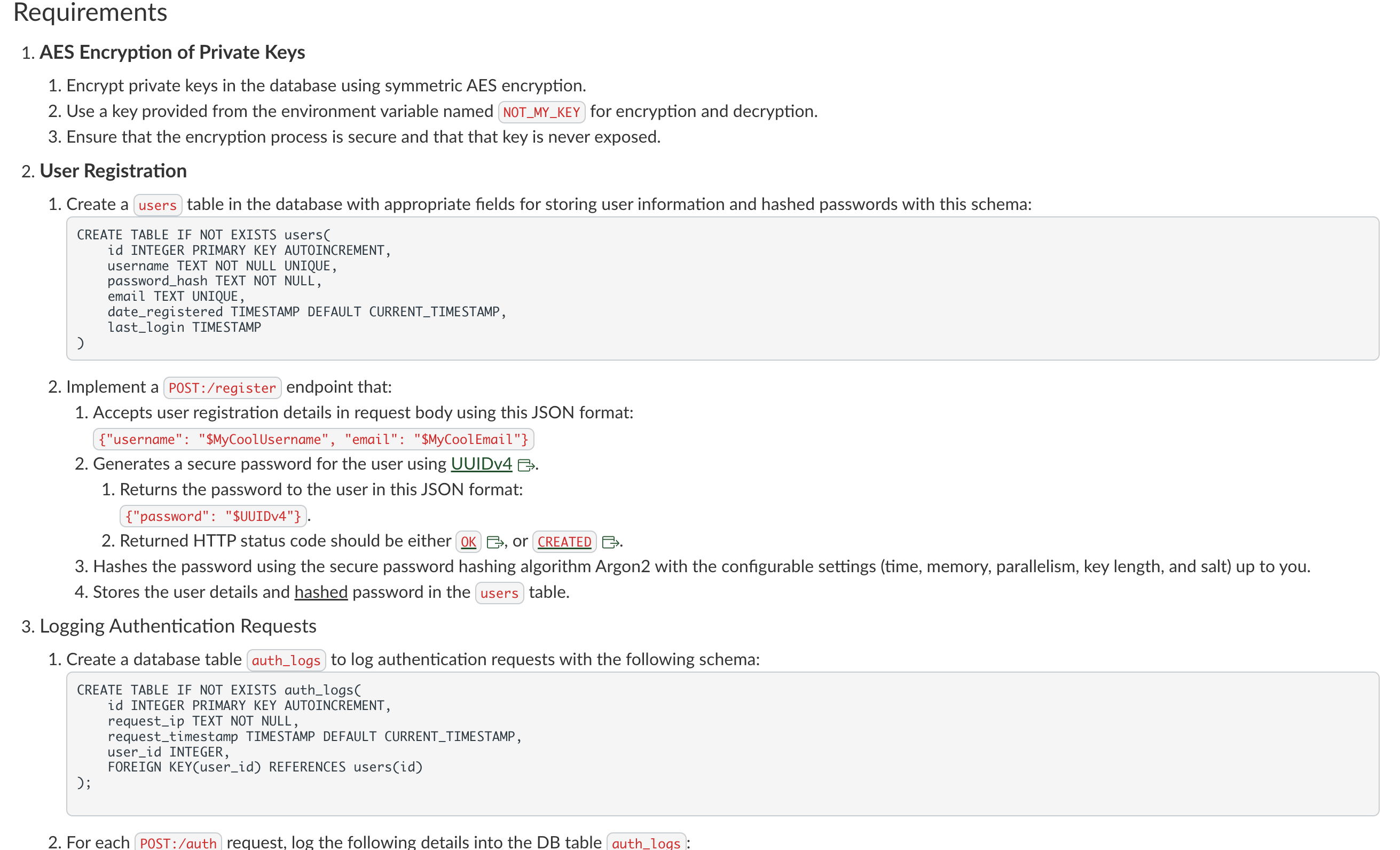 AES Encryption of Private KeysEncrypt private keys in | Chegg.com