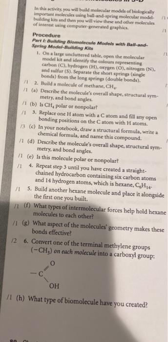 Solved 71 1 In this activity, you will build molecular | Chegg.com