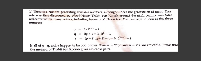 Solved Prove that the method of Thabit ben Korrah gives | Chegg.com