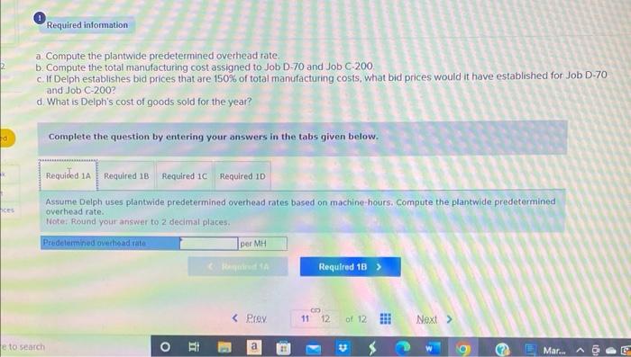 Solved Required information Exercise 3-17 (Algo) Plantwide | Chegg.com