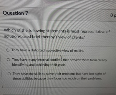 Solved Question 7Which of the following statements is most | Chegg.com