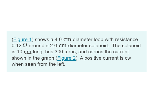 (Figure 1) ﻿shows a 4.0-cm-diameter loop with | Chegg.com