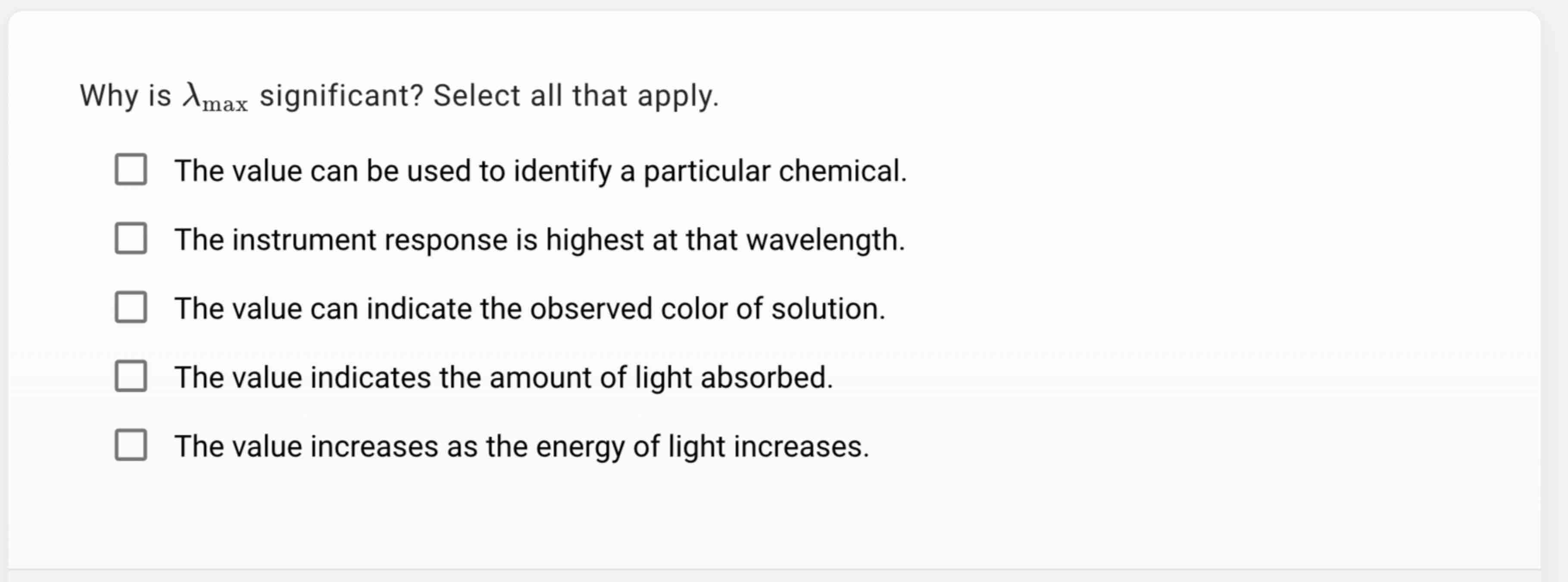 Why is \( \lambda_{\text {max }} \) ﻿significant? | Chegg.com