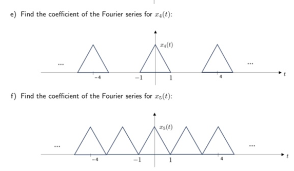 Solved e) ﻿Find the coefficient of the Fourier series for | Chegg.com