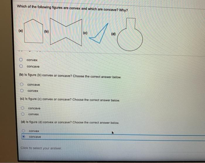 Solved Which of the following figures are convex and which | Chegg.com