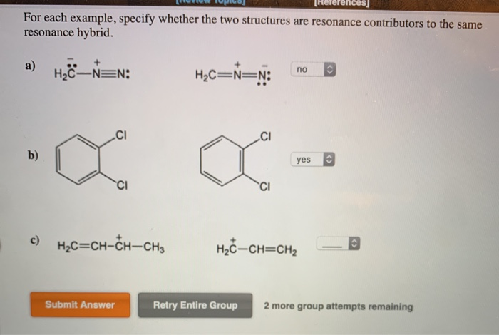 Solved For each example, specify whether the two structures | Chegg.com