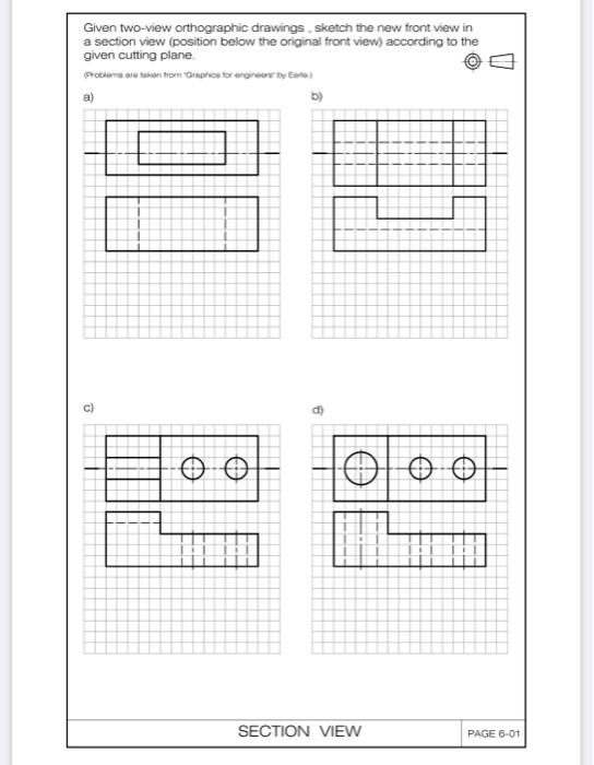 Solved Given two-view orthographic drawings sketch the new | Chegg.com
