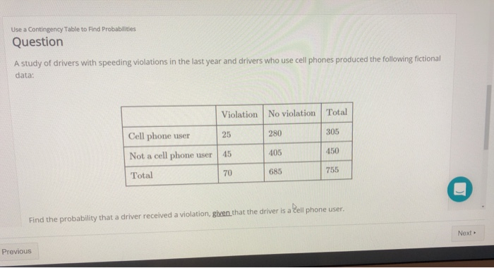 Solved Use a Contingency Table to Find Probabilities | Chegg.com