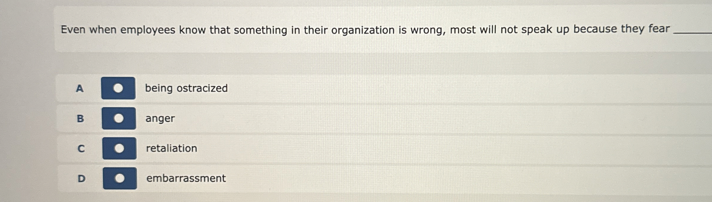 Solved Even when employees know that something in their | Chegg.com