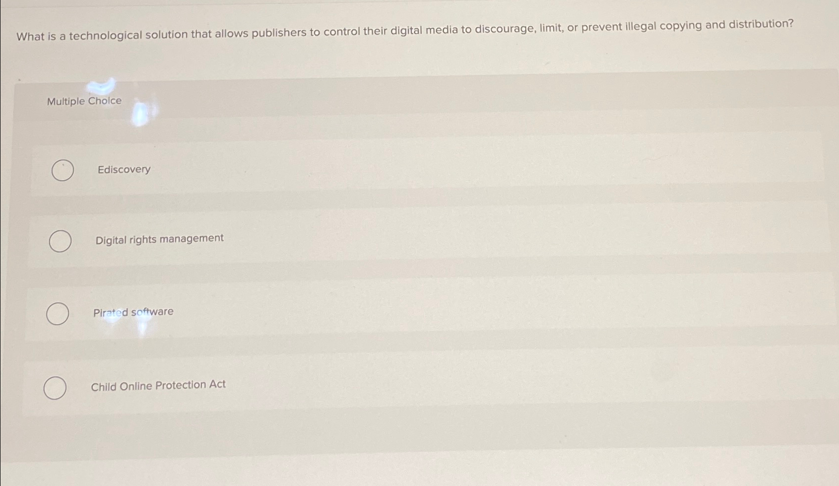 Solved What is a technological solution that allows | Chegg.com