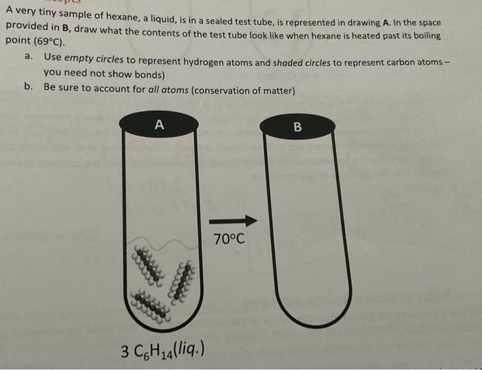 Solved A very tiny sample of hexane, a liquid, is in a | Chegg.com