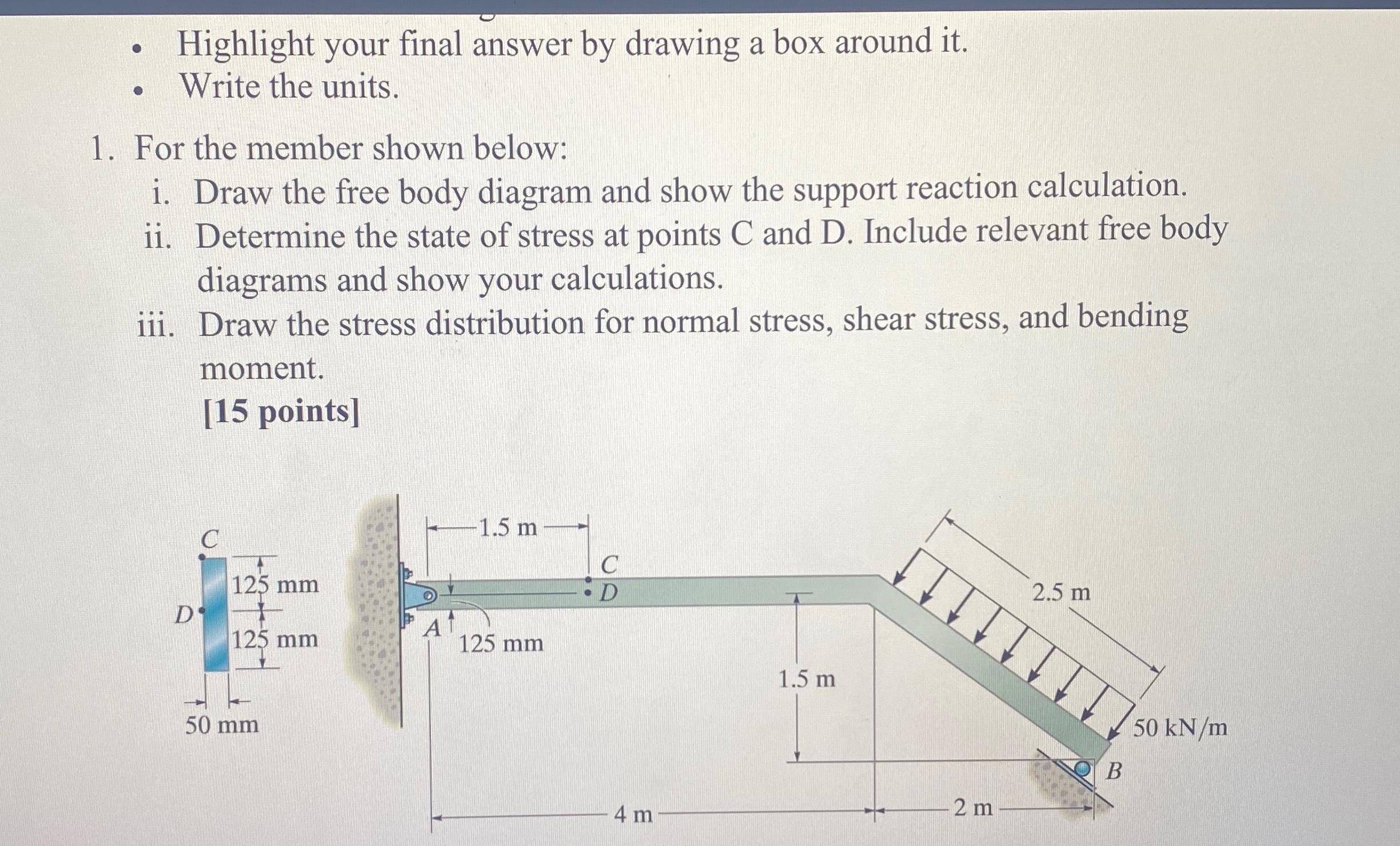 Solved Highlight your final answer by drawing a box around | Chegg.com