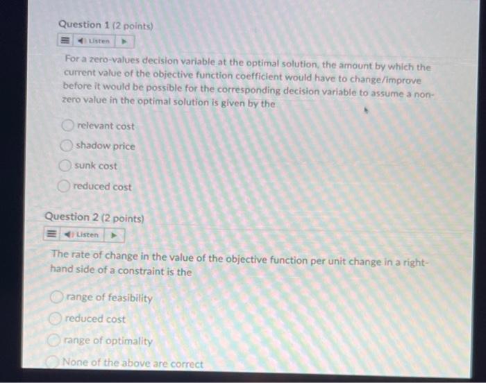 Solved For A Zero Values Decision Variable At The Optimal