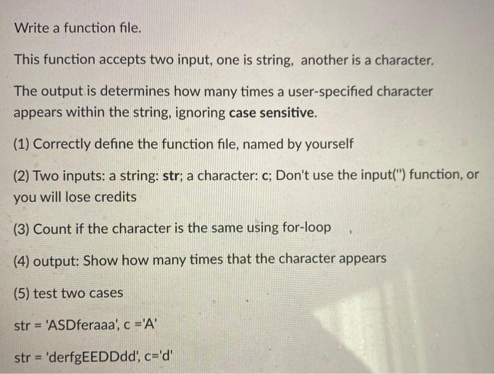 Solved Write a function file. This function accepts two | Chegg.com