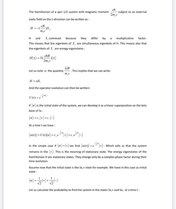 Solved How The Calculate The Expectation Value Sx Sy Sz At