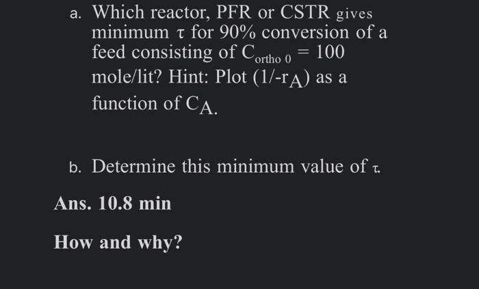 Solved Xylene isomerization is a commercially important | Chegg.com