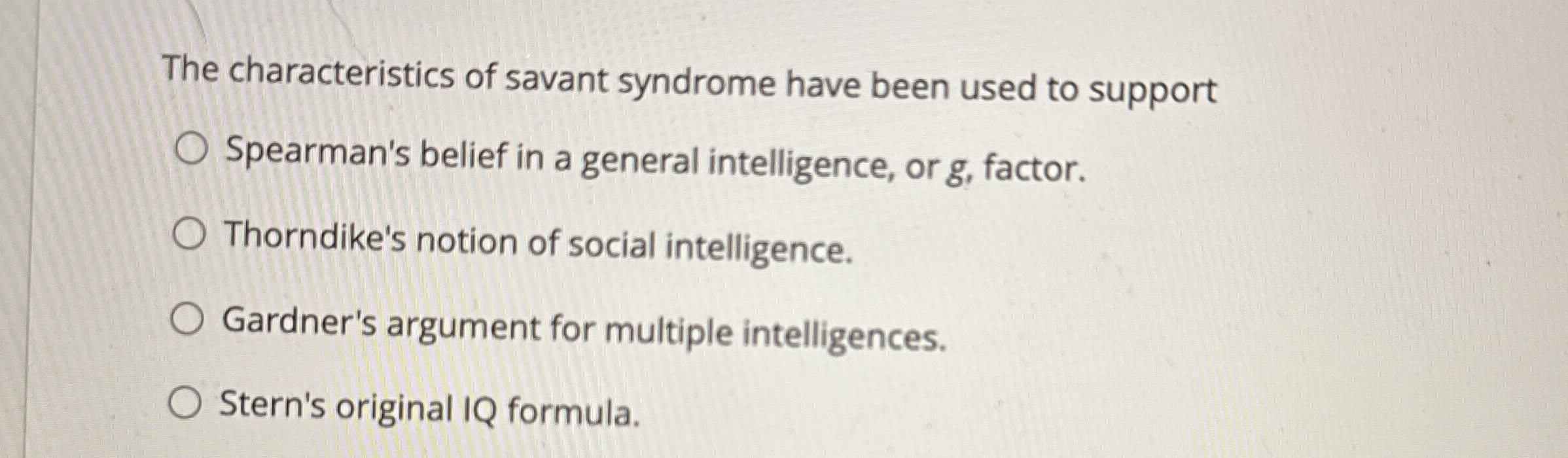 Solved The characteristics of savant syndrome have been used | Chegg.com