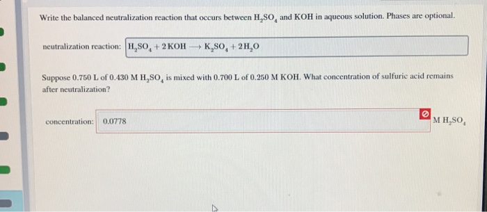 Solved Write the balanced neutralization reaction that | Chegg.com