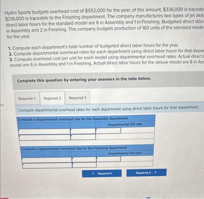 Solved Exercise 4-6 (Algo) Computing departmental overhead | Chegg.com