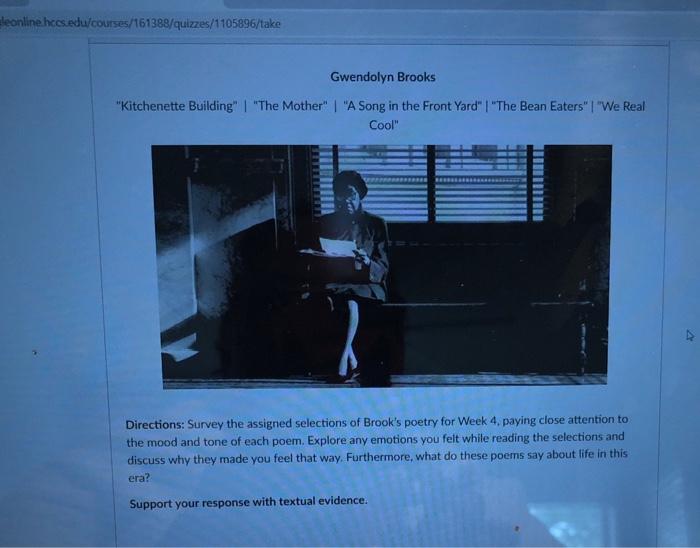 20 pts Gwendolyn Brooks "Kitchenette Building" 1 "The | Chegg.com