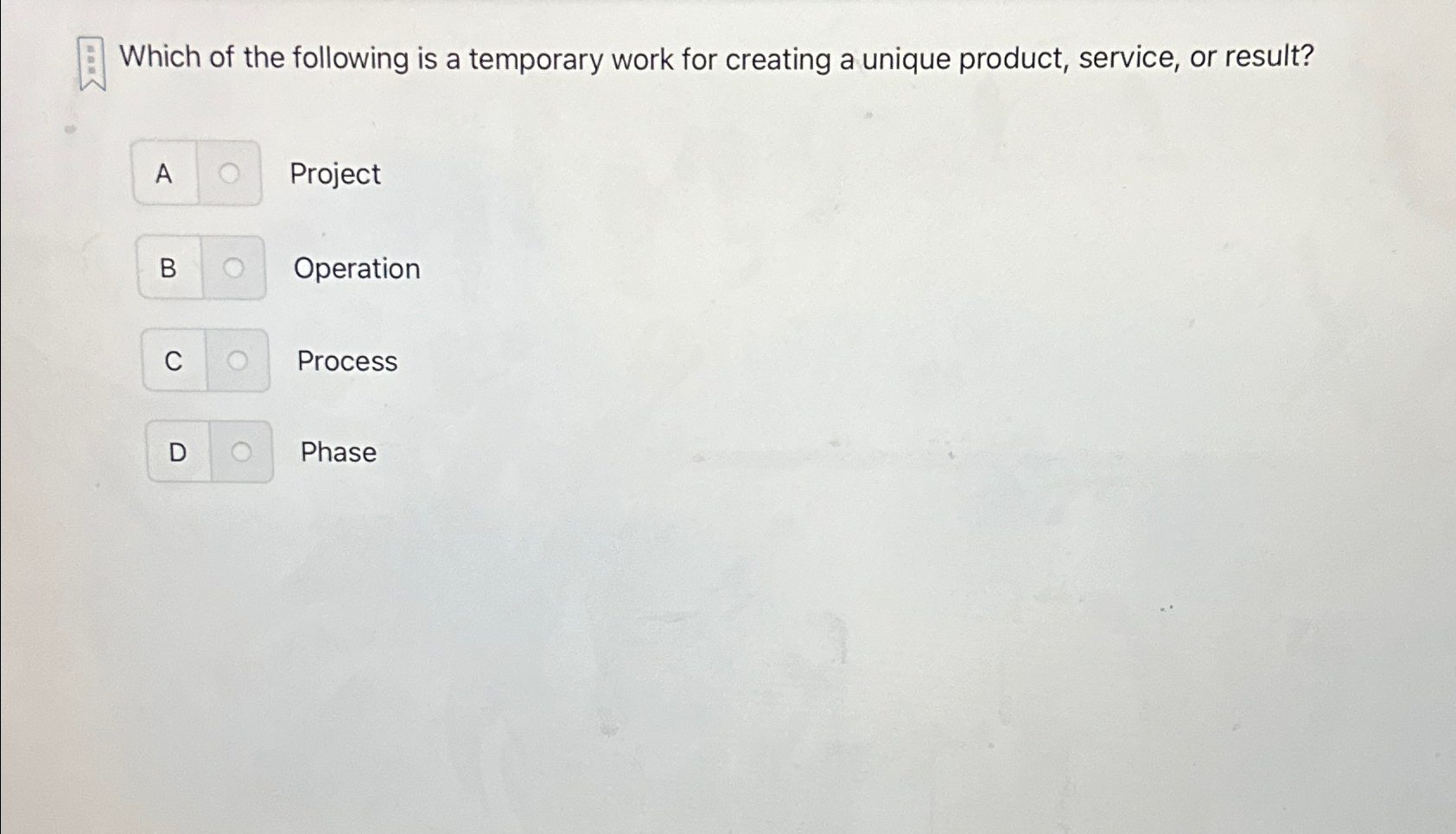 Solved Which of the following is a temporary work for | Chegg.com