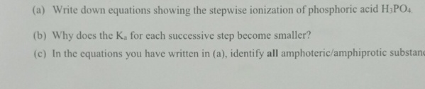 Solved (a) ﻿Write down equations showing the stepwise | Chegg.com